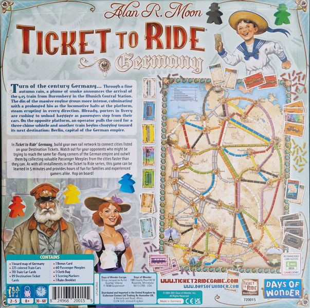 Ticket to Ride - Germany (桌遊線上購買及介紹) - Painkiller Boardgame 棋艦網購店 ...